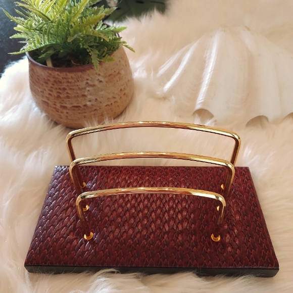 Office | Leather And Gold Metal Letter Holder By Majorco Size 825 X 425 ...